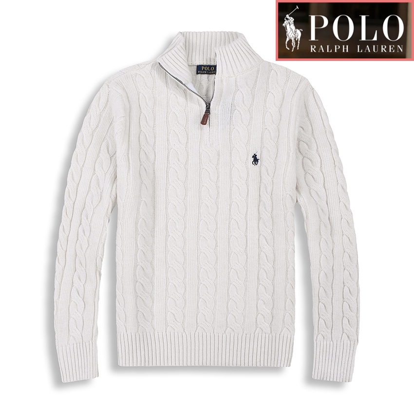 Ralph Lauren Áo Len Nam Tay Dài Nửa Dây Kéo Ấm Áp Thu Đông Phong Cách ...