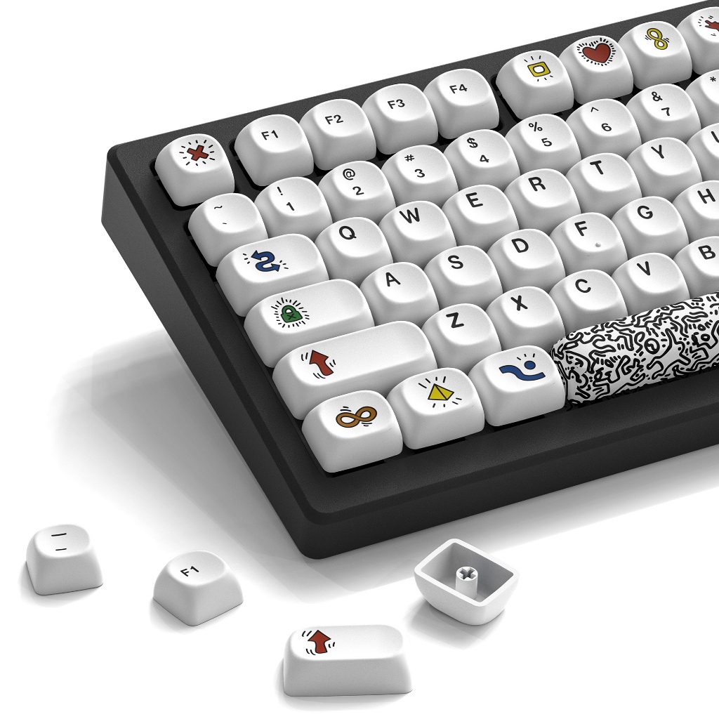Womier 134 Chìa Khóa Thuốc Nhuộm Nhiệt Trái Tim Thăng Hoa Keycaps MOA ...