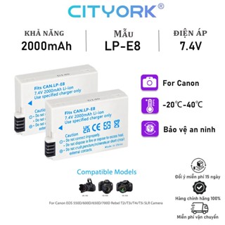 Pin máy ảnh CITYORK Canon LP E8 được sử dụng cho Canon 550D 600D 650D ...