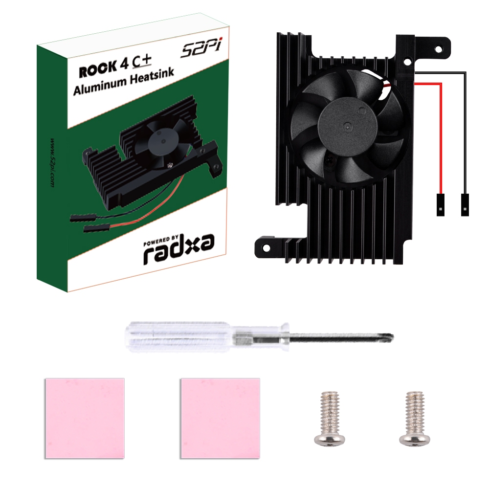 Quạt làm mát 52Pi Rock 4 Model C + 3510 Tản nhiệt cho Rock Pi 4C Plus ...