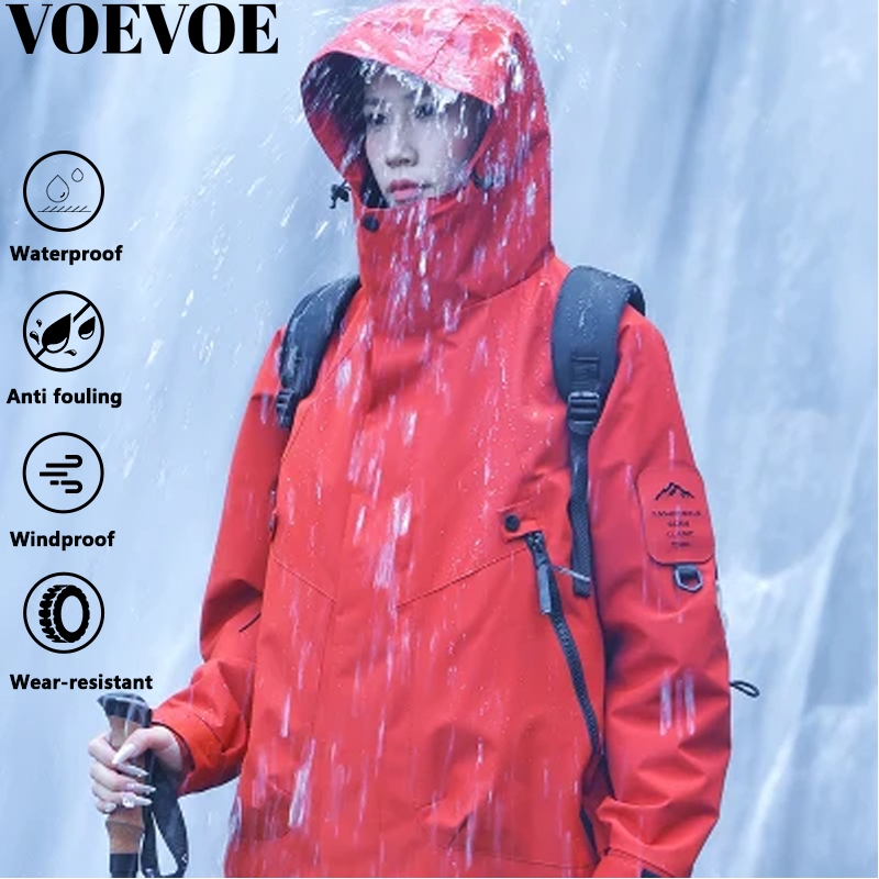 Áo khoác cặp đôi VOEVOE Áo khoác hai mảnh chống nước ngoài trời chống gió và ấm áp | Shopee Việt Nam