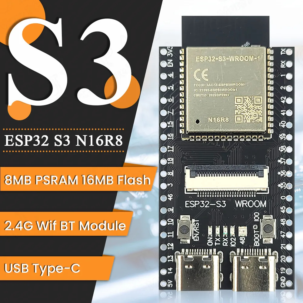 Esp32 S3 Wroom N16r8 Ban Phát Triển 2 4g Wifi Bt Camera Module Esp32 S3 N16r8 Cam Ov2640 Ov5640