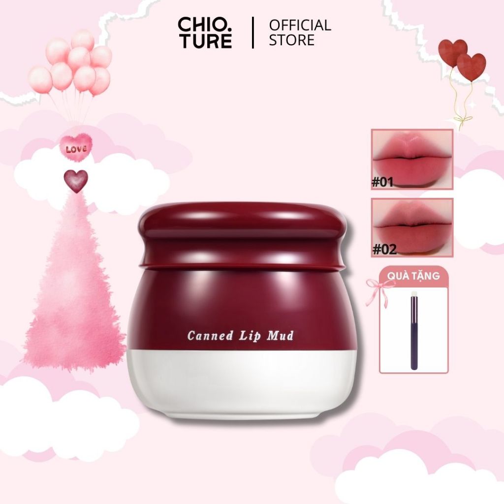 Son Môi Bùn Kiêm Má Hồng Dạng Hũ Chio.Ture Canned Lip Mud Dưỡng Ẩm Lâu ...