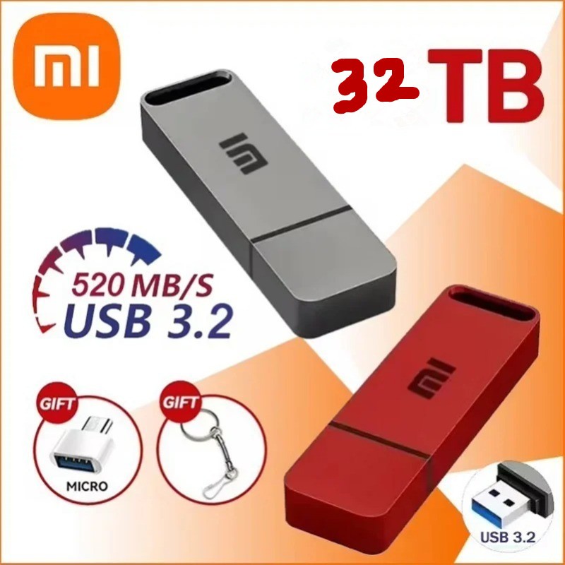 Ổ đĩa Flash Xiaomi 32TB USB3.2 Chuyển tốc độ cao Loại kim loại C U ...