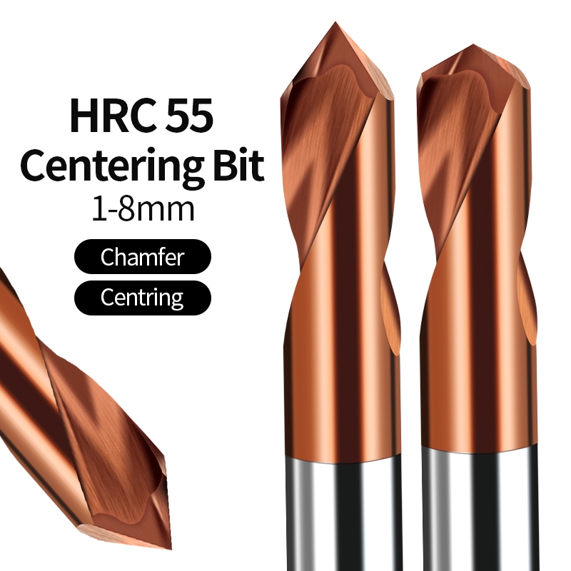 55HRC Máy khoan trung tâm bằng thép vonfram 1-8mm 90/120 độ Mũi khoan định tâm Mũi khoan cacbua ...