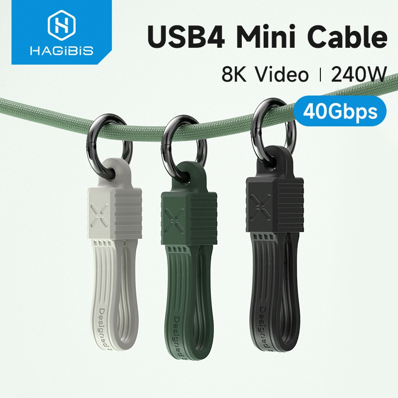 Cáp Hagibis USB 4 Móc Khóa Di Động Ngắn USB C Sang Type C 240W 40Gbps ...