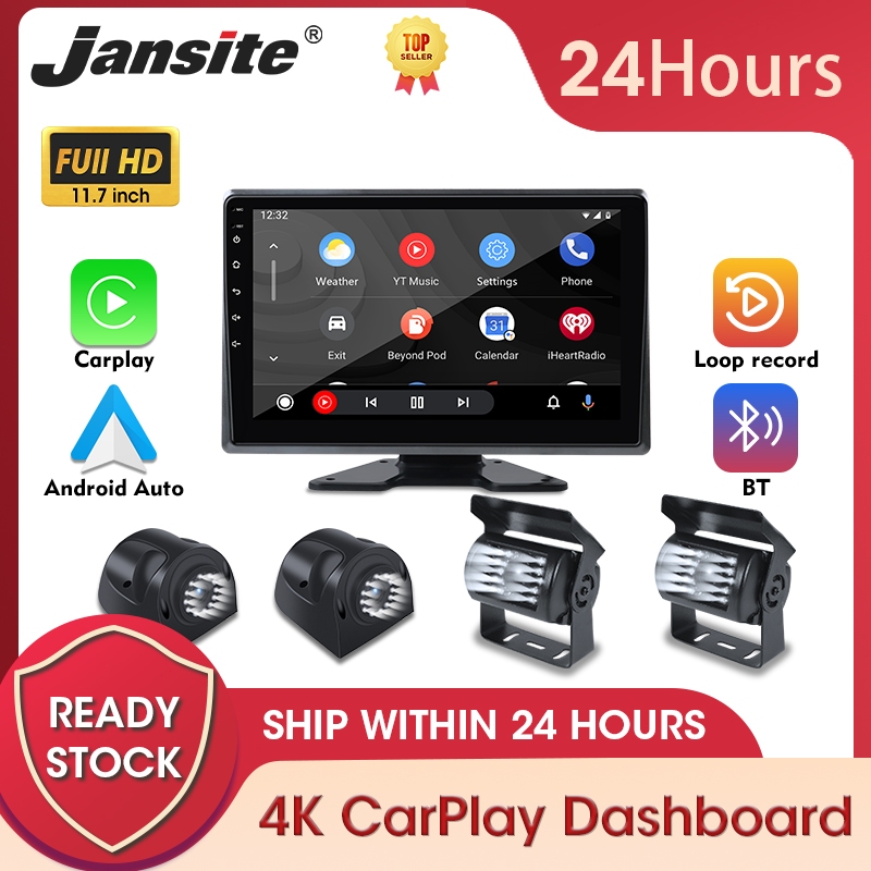 Jansite 11.7 inch AHD TFT Hệ thống ô tô Màn hình 1080P Camera lùi tầm ...