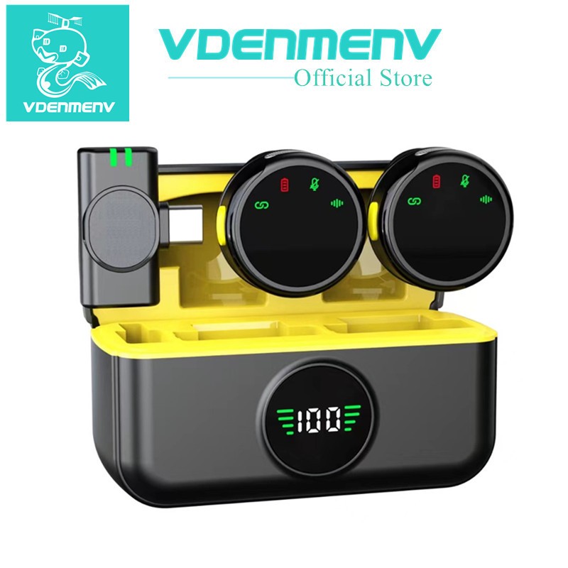 Micro không dây từ tính VDENMENV S5 Lavalier Ghi Video Mini trực tiếp cho điện thoại iPhone ...