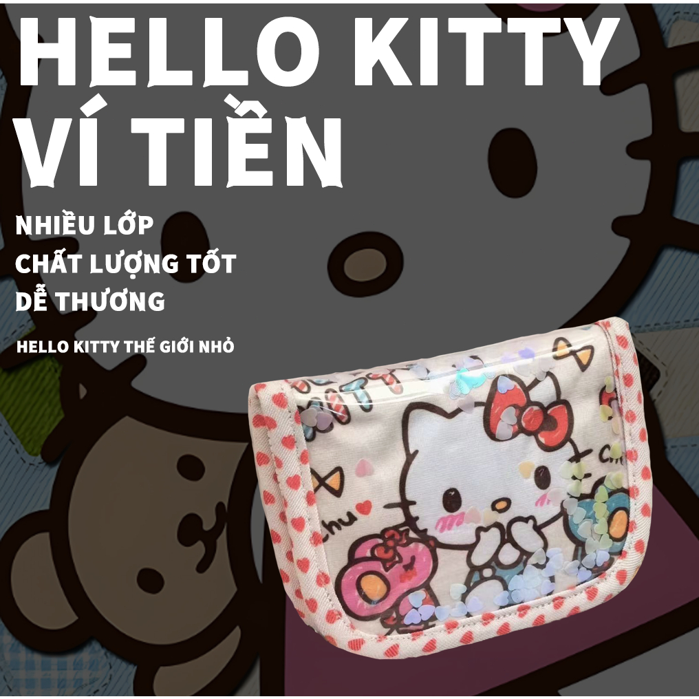 Ví Hello kitty sanrio Ví dễ thương Ví nữ Ví dây kéo | Shopee Việt Nam