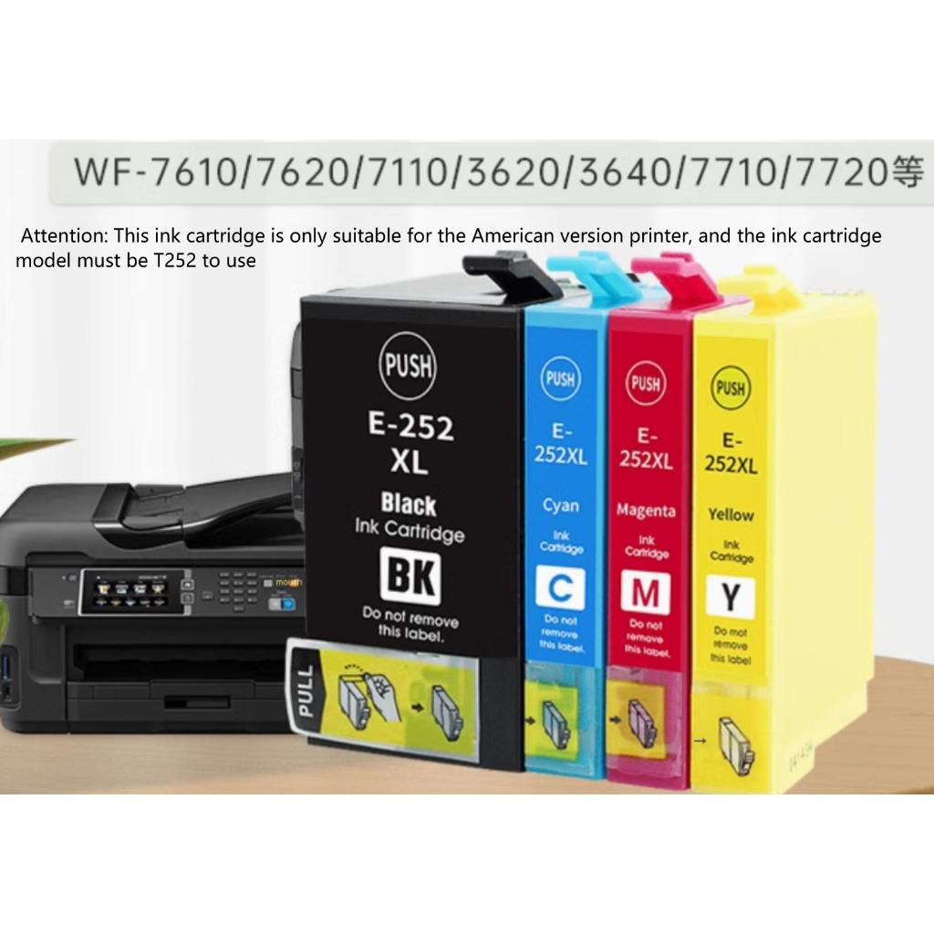 ((Phiên bản Mỹ T252 / Bộ) 1 Bộ Tương thích với Hộp mực EPSON EPSON T252 ...