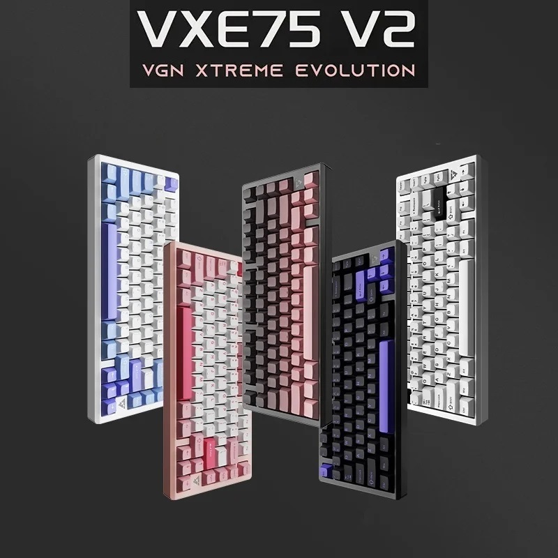 Vg | Bàn phím VXE75 V2 | Nhôm CNC | Vòng nóng RGB | Gắn đệm chơi game | 75%, PUBG, Valorant, LoL ...