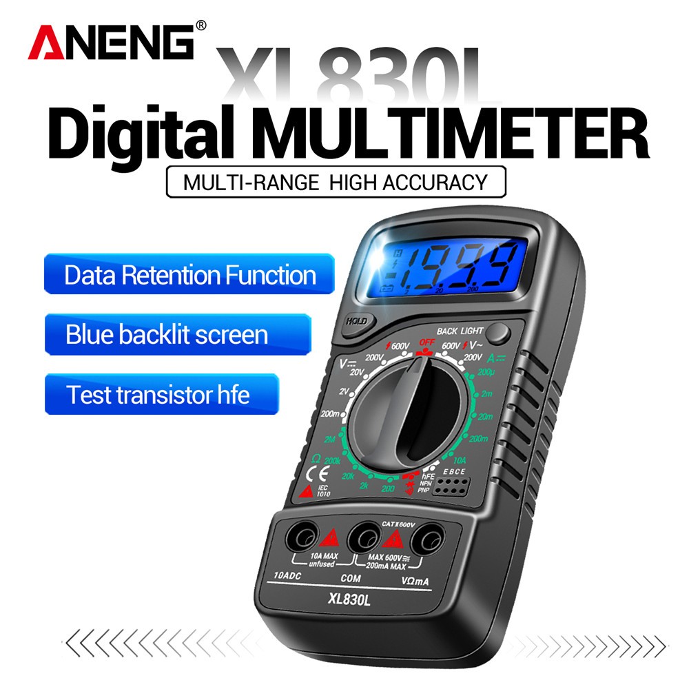 Aneng XL830L Đồng Hồ Vạn Năng 1999 Đếm Kỹ Thuật Số AC / DC Điện Áp DC Dòng Điện Đa Năng Điện ...