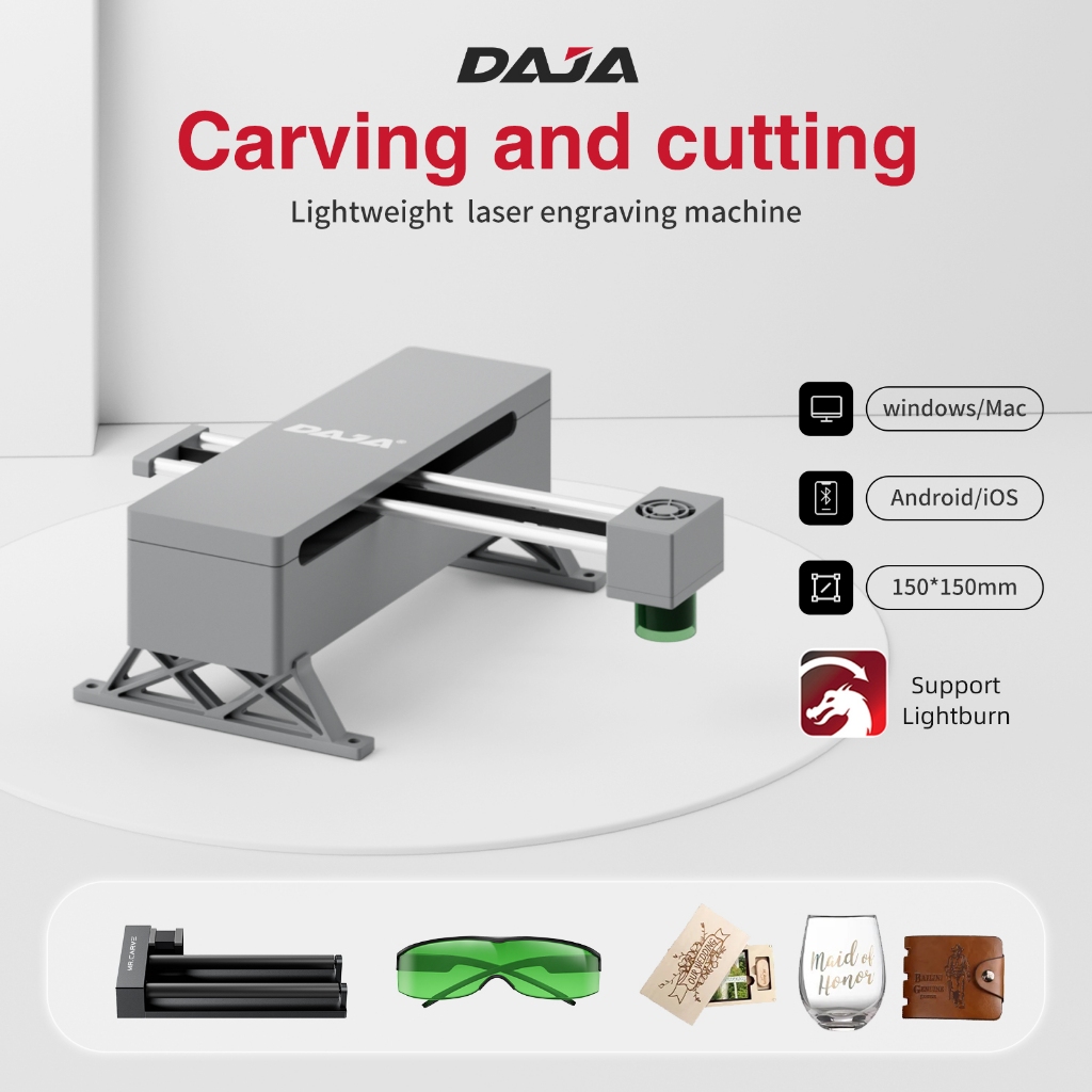 Daja DJ7 Máy khắc Laser thông minh di động Máy khắc gỗ để bàn Cắt nhựa ...