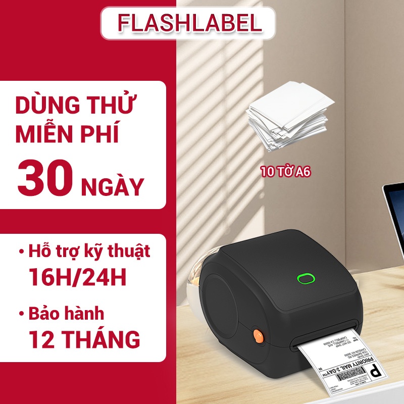 Flashlabel Thermal Printer Y468,máy in đơn hàng,tem vận chuyển,mã vạch khổ A6 | Shopee Việt Nam