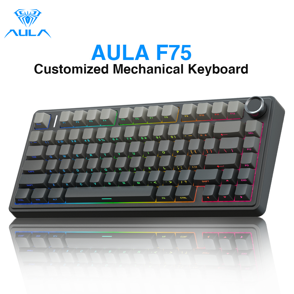 Bàn phím cơ AULA f75% 75% 80 phím rgb bluetooth 2.4g chuyên dùng để chơi game | Shopee Việt Nam