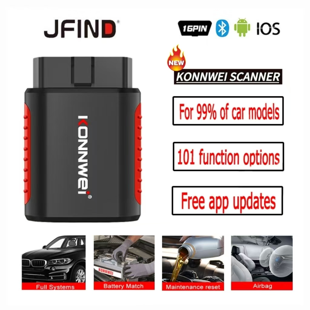 Konnwei KDIAG Bluetooth 5.0 OBD2 Xe Máy Quét Toàn Hệ Thống Động Cơ ABS ...