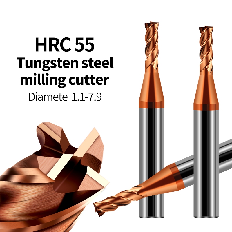 55HRC Dao Phay Ngón 4F 1.2 / 2.2 / 3.3 / 4.5 / 5.5 / 7.9 Dao phay ngón hợp kim | Shopee Việt Nam