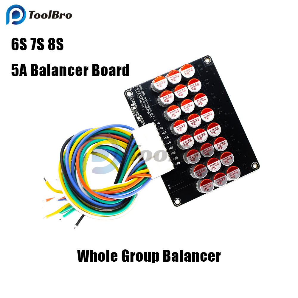6s 7S 8S 5A Bộ cân bằng hoạt động Bộ cân bằng cân bằng Lifepo4 Li-ion ...