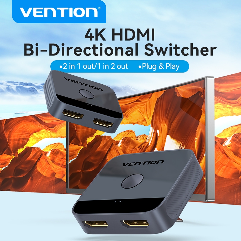 Vention HDMI 2.0 Swicth 4K HDMI Switcher 2 trong 1 Ra cho Xiaomi Mi Box ...