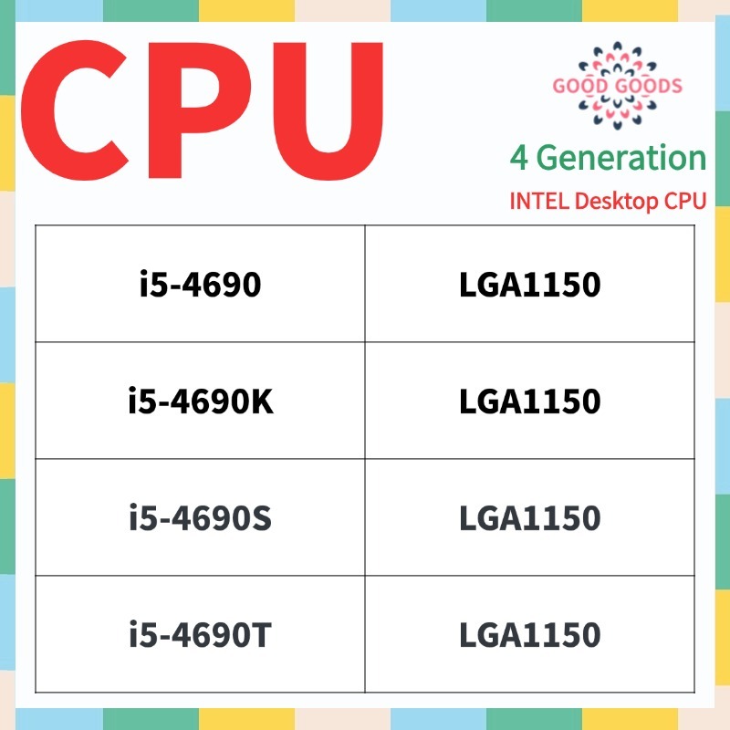 I5-4690 i5-4690K i5-4690S i5-4690T CPU máy tính để bàn INTEL Core thế ...