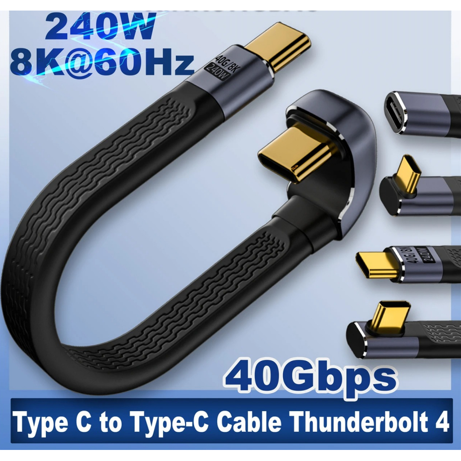 Cáp FPC hình chữ U USB 4.0 PD 240W 5A Cáp sạc nhanh Type C sang Type-C ...