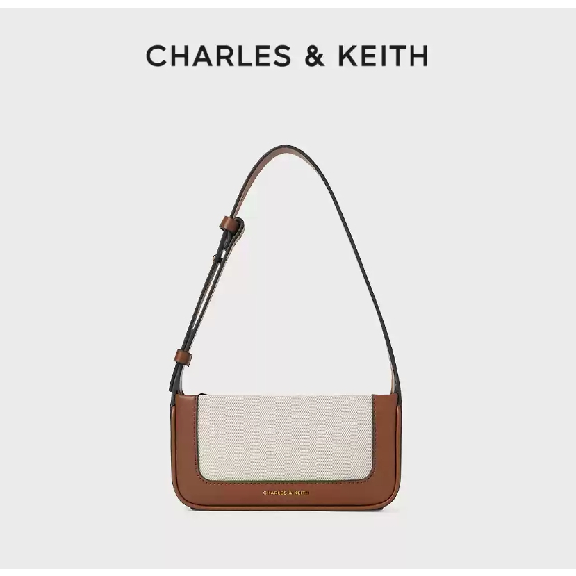 Túi xách nữ CHARLES và KEITH CK2-20671598 Túi vuông nhỏ bằng vải cầm ...