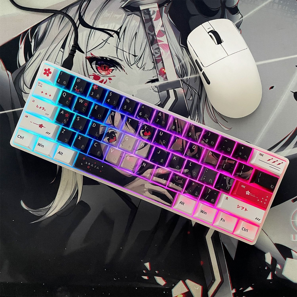 Yuki AIM Cherry profile Double shot 5-side Dye-Sub PBT Keycap | Shopee ...