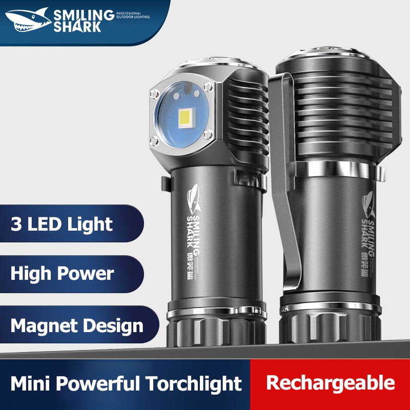 Đèn pin SMILING SHARK SD0013 sạc điện cỡ nhỏ siêu sáng từ tính kiểu bút ...