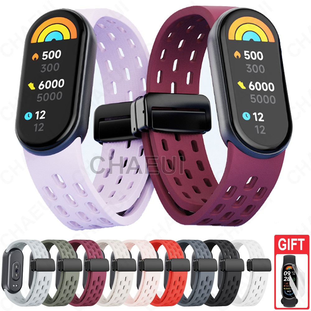 Dây đeo silicon Phụ kiện dây đeo cổ tay thể thao thoáng khí cho Xiaomi Mi Band 9 8 / Xiaomi ...