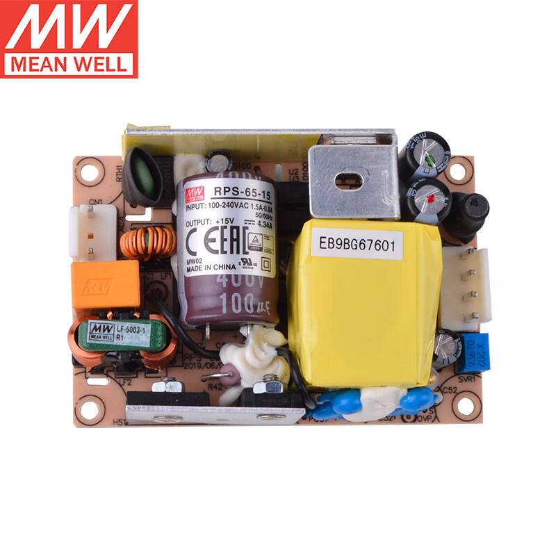 Mean WELL RPS-65-15 15V 4.34A PCB Loại đáng tin cậy Màu xanh lá cây chuyển mạch y tế Bộ nguồn ...