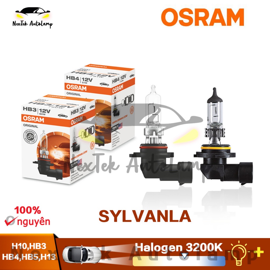 OSRAM Sylvania H10 H13 HB3 HB4 HB3A HB4A HB5 12V 3200K Đèn pha halogen tiêu chuẩn ô tô Bóng đèn ...