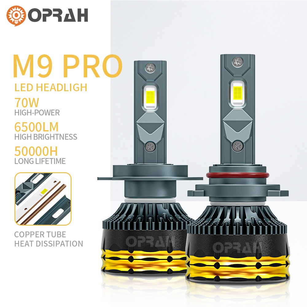 [2 CÁI] M9 PRO Công suất cao 140W Đèn pha LED H4 siêu sáng 3570 Đèn sương mù H1 H7 H8 H11 HB3 ...