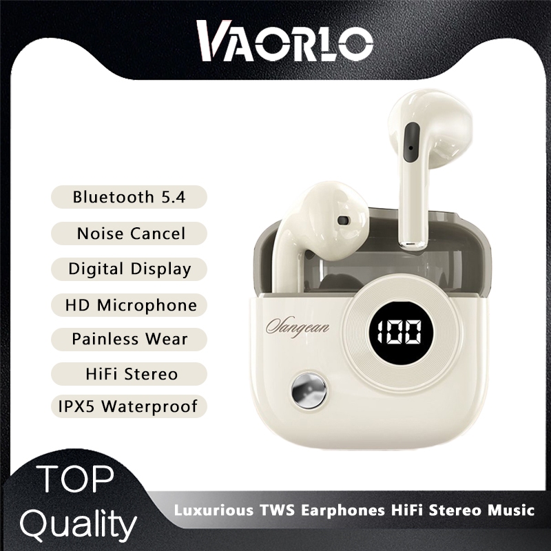 Tai nghe không dây VAORLO sang trọngTWS Tai nghe nhạc âm thanh nổi HiFi Khử tiếng ồn Tai nghe có ...