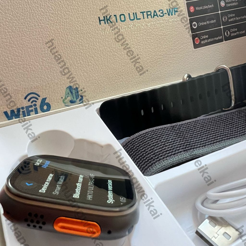 2025 Phiên bản WIFI TOP smartwatch hk10 ultra3 Màn hình AMOLED Đồng hồ ...