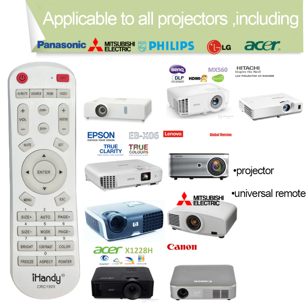 ALANK - Remote đa năng Điều khiển máy chiếu ,Projector đa năng (Thương hiệu đa năng) CRC-1905 ...