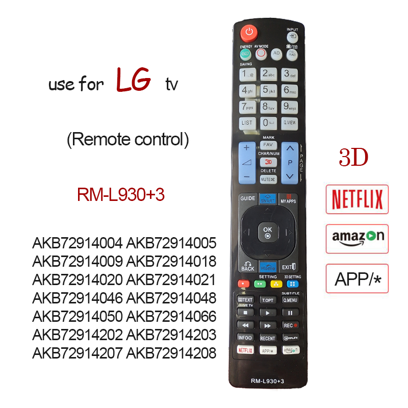 [NiLANK] đa năng Điều khiển LG Remote - cho TIVI Smart LCD LG (3D / NETFLIX / amszon) RM-L930+3 ...