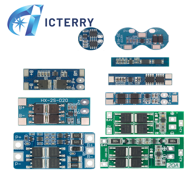 2s 3A 4A 5A 8A 10A 13A 20A 7.4V 8.4V Li-ion 18650 Bảng bảo vệ pin Lithium / Bảng BMS Tiêu chuẩn ...