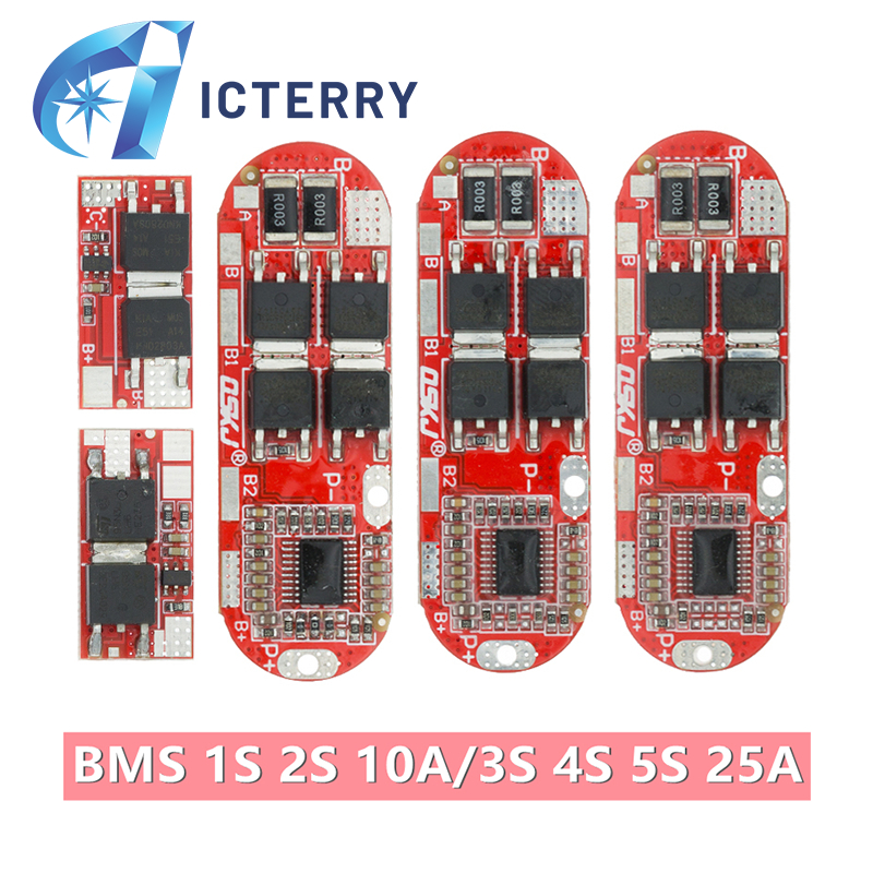 Bms 1S 2S 10A 3S 4S 5S 25A Bms 18650 Li-ion Lipo Pin Lithium Bảo Vệ ...