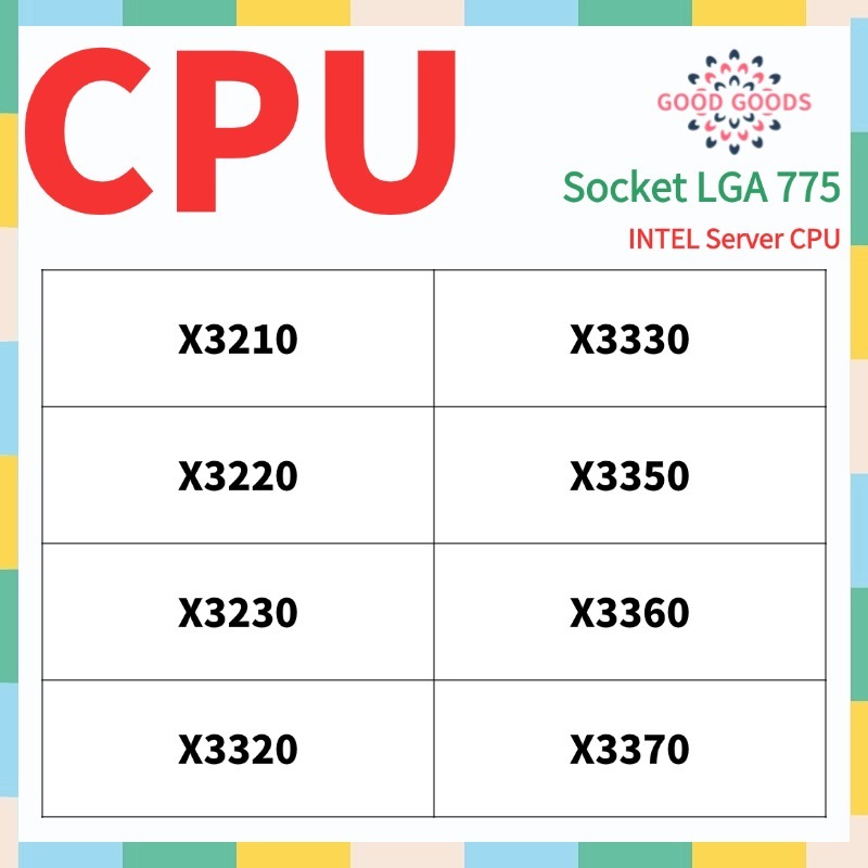 X3210 X3220 X3320 X3330 X3350 INTEL Xeon CPU máy chủ LGA775 | Shopee ...
