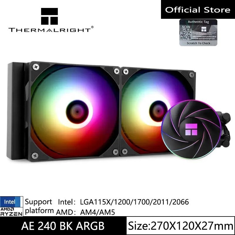 Thermalright AE240 / 360 ARGB CPU Làm mát nước Tản nhiệt làm mát nước hiệu suất cao 240 / 360 ...