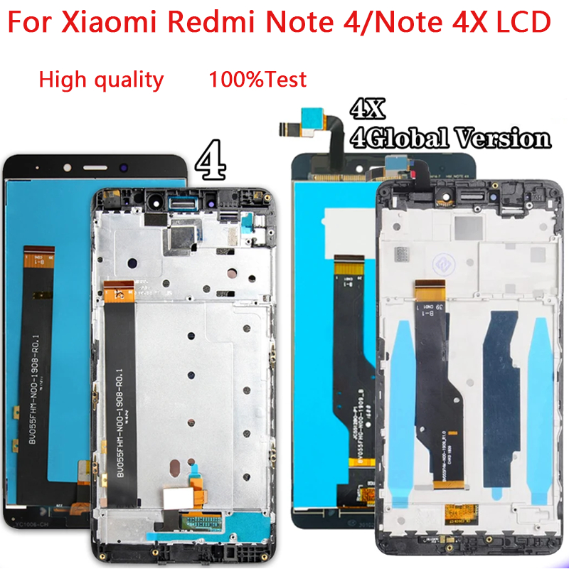 5.5 inch Dành Cho Xiaomi Redmi Note 4 / Note 4X Màn Hình LCD Màn Hình Cảm Ứng Có Khung Bộ Số Hóa ...