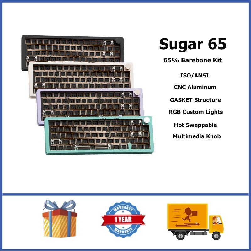 Bộ Bàn Phím weikav sugar65 65% rgb iso / ansi Bằng Nhôm Tùy Chỉnh Kèm ...
