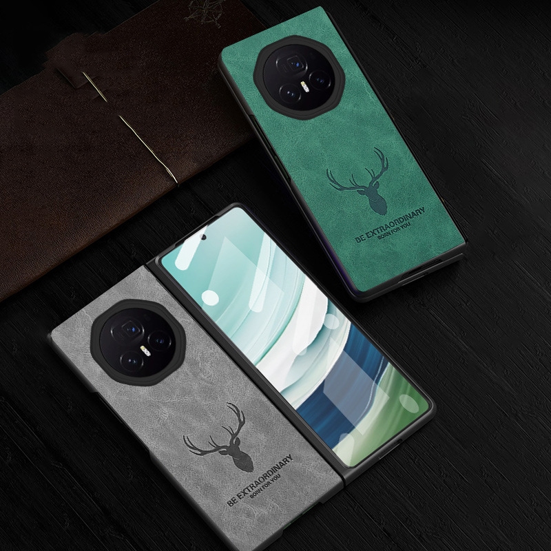 Vỏ Magic V3 Cho Honor Magic V3 Magic V2 Họa Tiết Hươu Thời Trang Dập Nổi Da PU Khung Phim Bảo Vệ ...