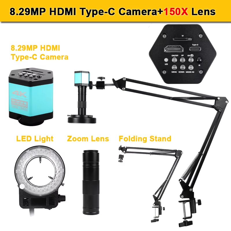 Bộ kính hiển vi Video điện tử YIZHAN HD 4K 1080P Camera HDMI Type-C ...