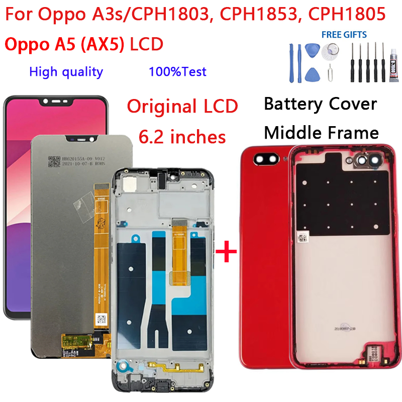 6.2 "Chính Hãng Dành Cho Oppo A3s / CPH1803, CPH1853, CPH1805 Oppo A5 ...