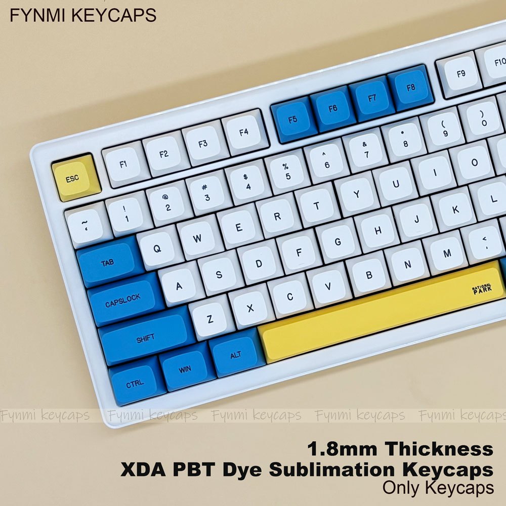 Chủ đề công viên quốc gia Độ dày 1,8mm 133 phím XDA PBT Dye Thăng hoa ...