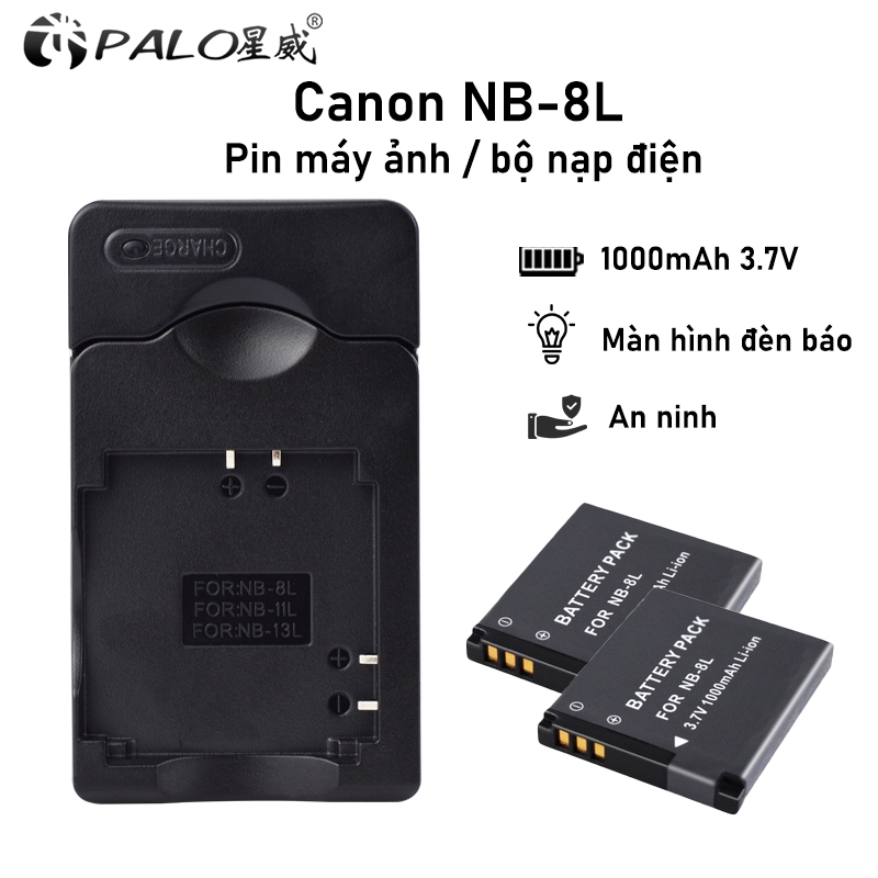 Pin máy ảnh PALO NB8L NB-8L Canon A3000IS A3300 là A3200 là A3100 là | Shopee Việt Nam