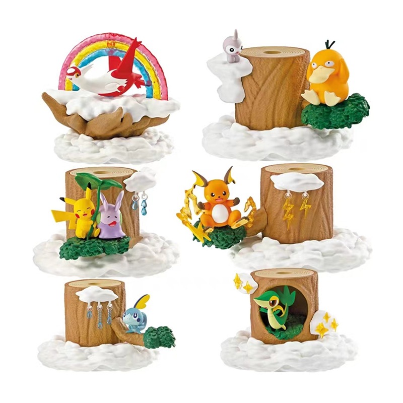6 Cái / bộ 8.5cm Anime Pokemon Hình Thời Tiết Stump Pikachu Psyduck ...