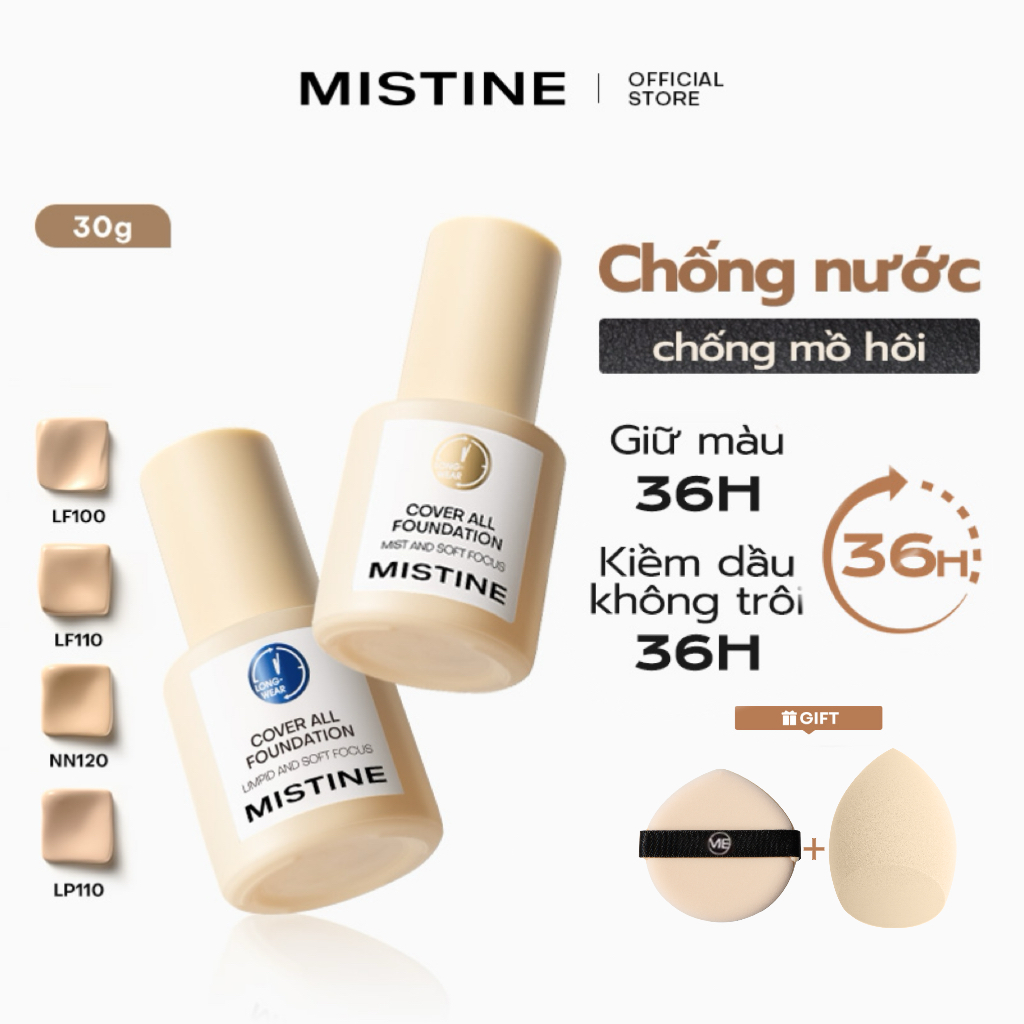 kem nền Mistine kem lót 30g 36H Kiềm dầu không trôi | Shopee Việt Nam
