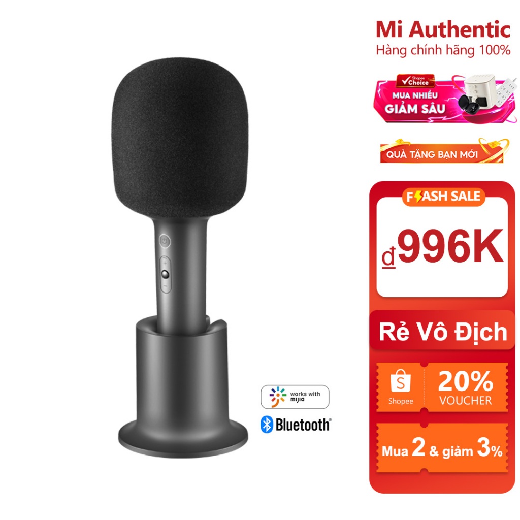 Mijia K Song Micro Bluetooth Videoke Mic KTV Stereo Sạc Dsp Loa Karaoke ...